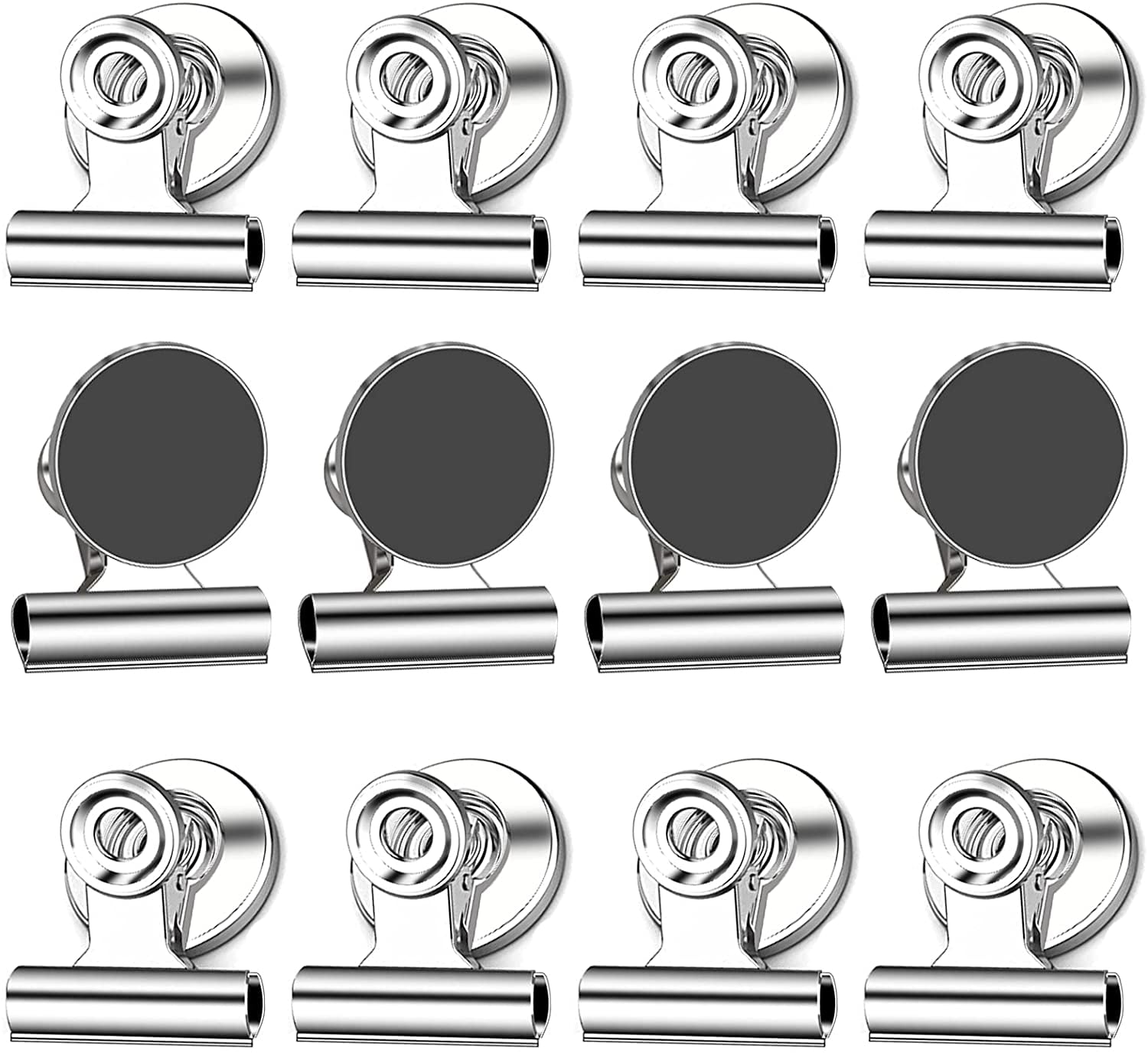 12 Pack Refrigerator Magnet Clips, Super Strong Heavy Duty Metal ...