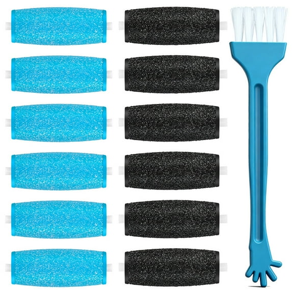 12 Pack Replacement Foot Rollers 6 Extra Coarse 6 Regular Grit for ...