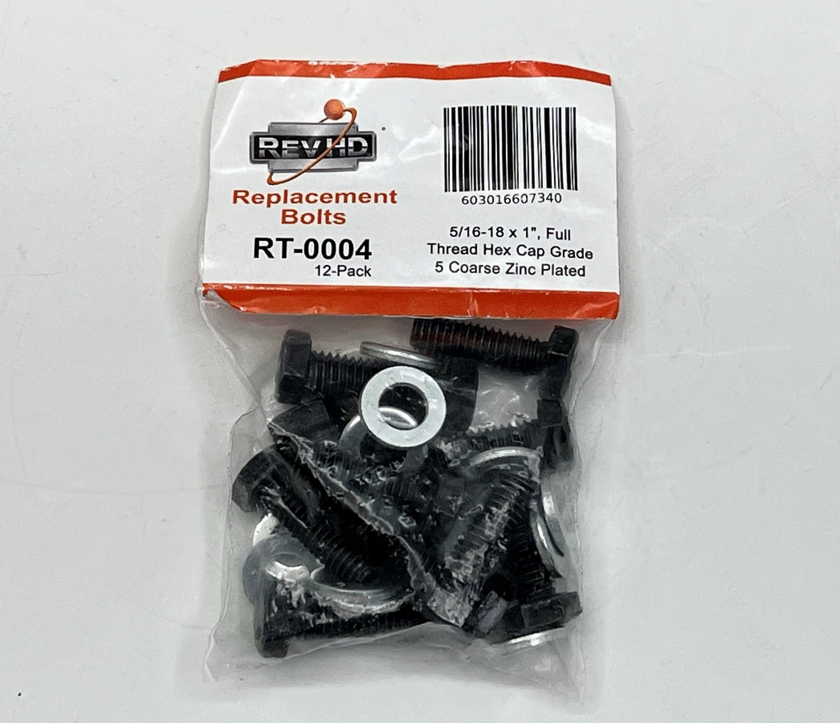12 Pack Replacement Hub Cap Bolts 5/16-18 x 1" Grade 5 Course Zinc ...