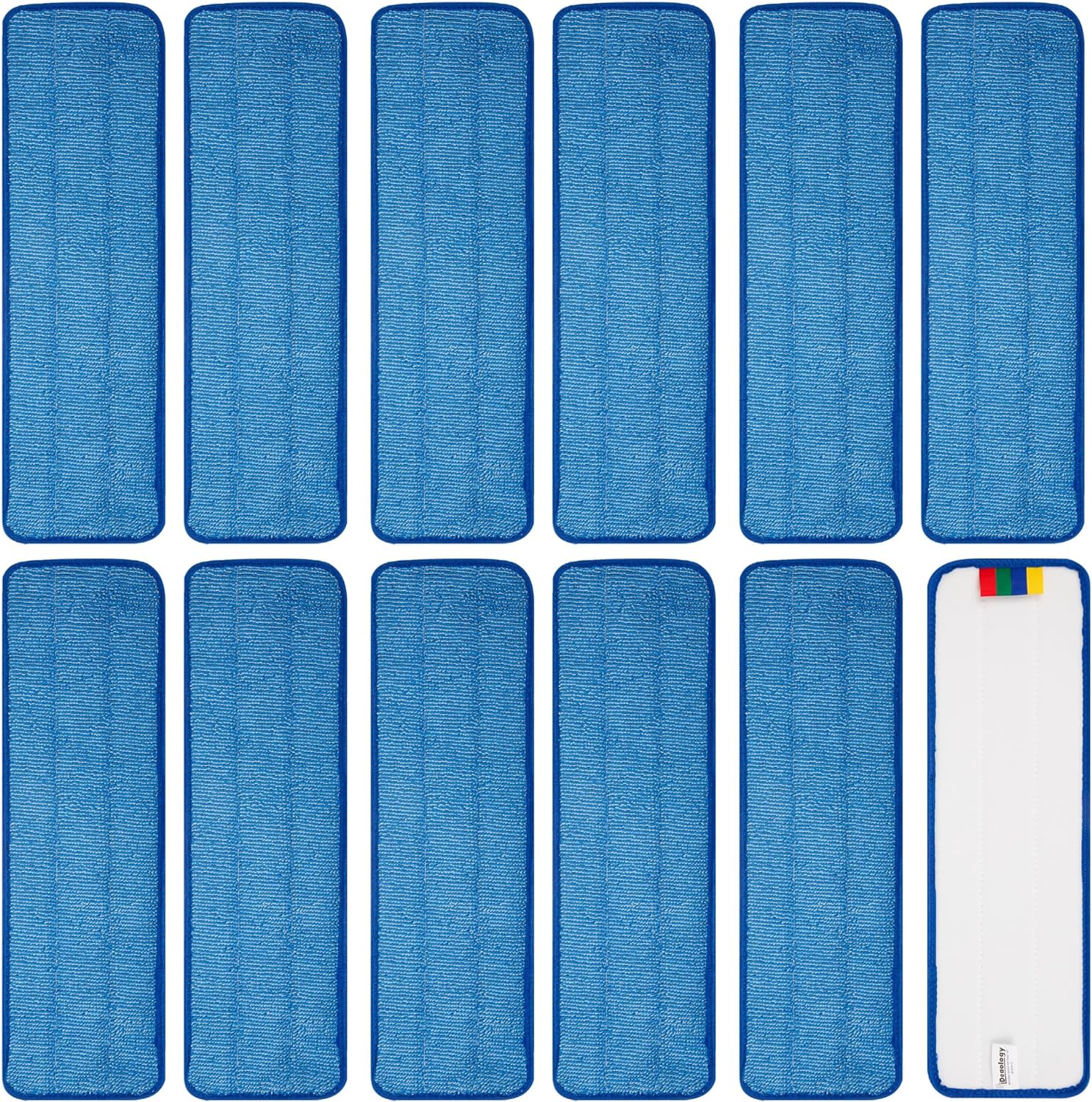 12 Pack Replacement Microfiber Pad for Universal Commercial 18 Inch Mop ...