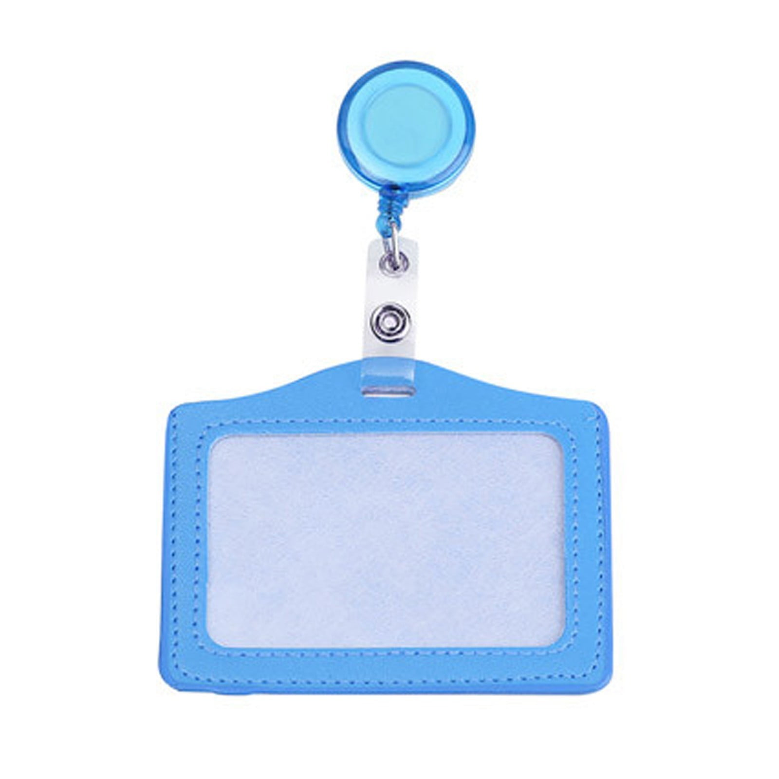 12-Pack Retractable Id Badge Holders with Card Covers, Horizontal Name ...