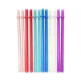 12 Pack Reusable Plastic Drinking Straws, Washable Straw Set for Home ...