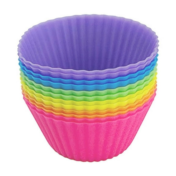 Bakerpan Silicone Baking Cups, Reusable Non-Stick Cupcake Liners, 24 ...