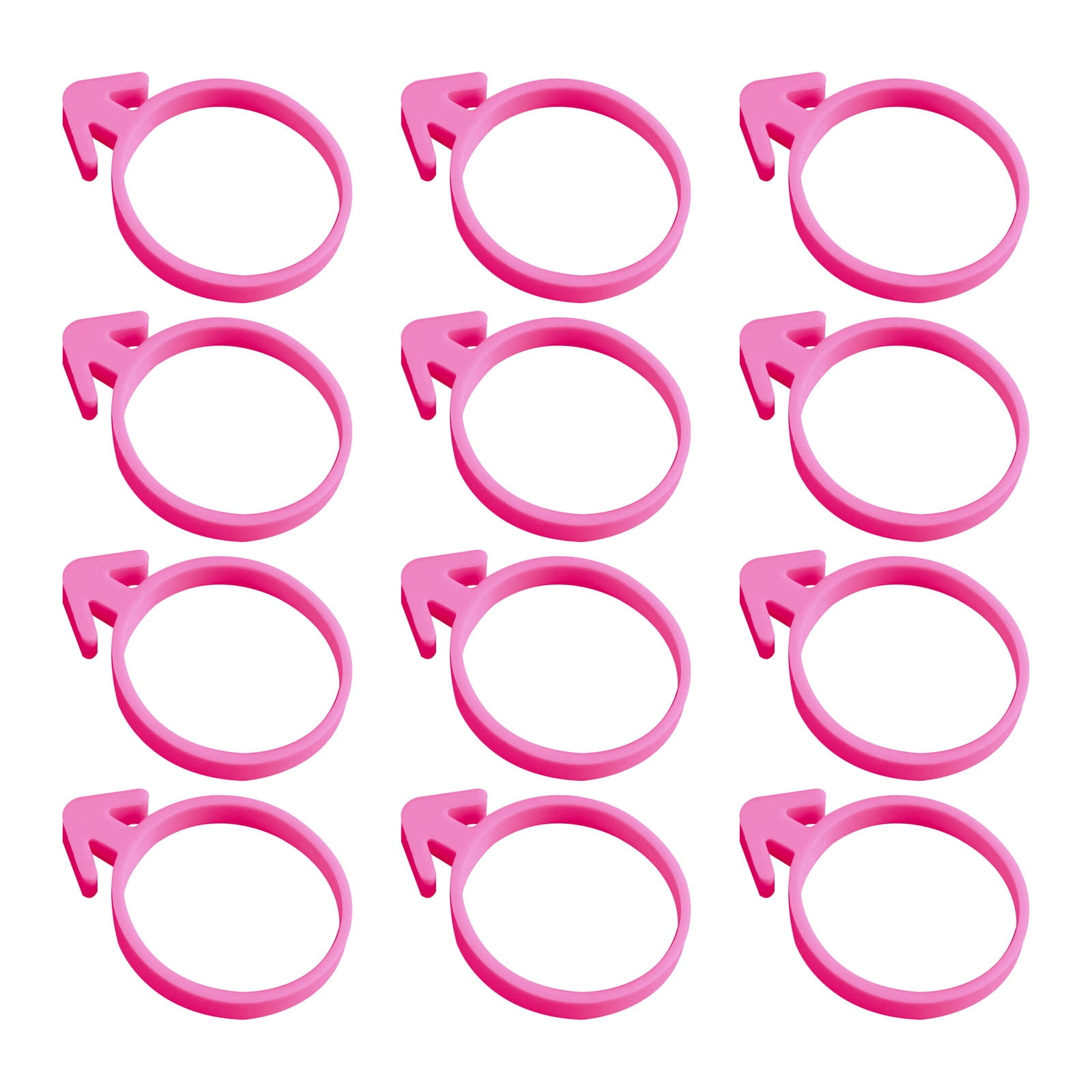 12-Pack Reusable Silicone Icing Bag Ties with Plastic Connectors for ...