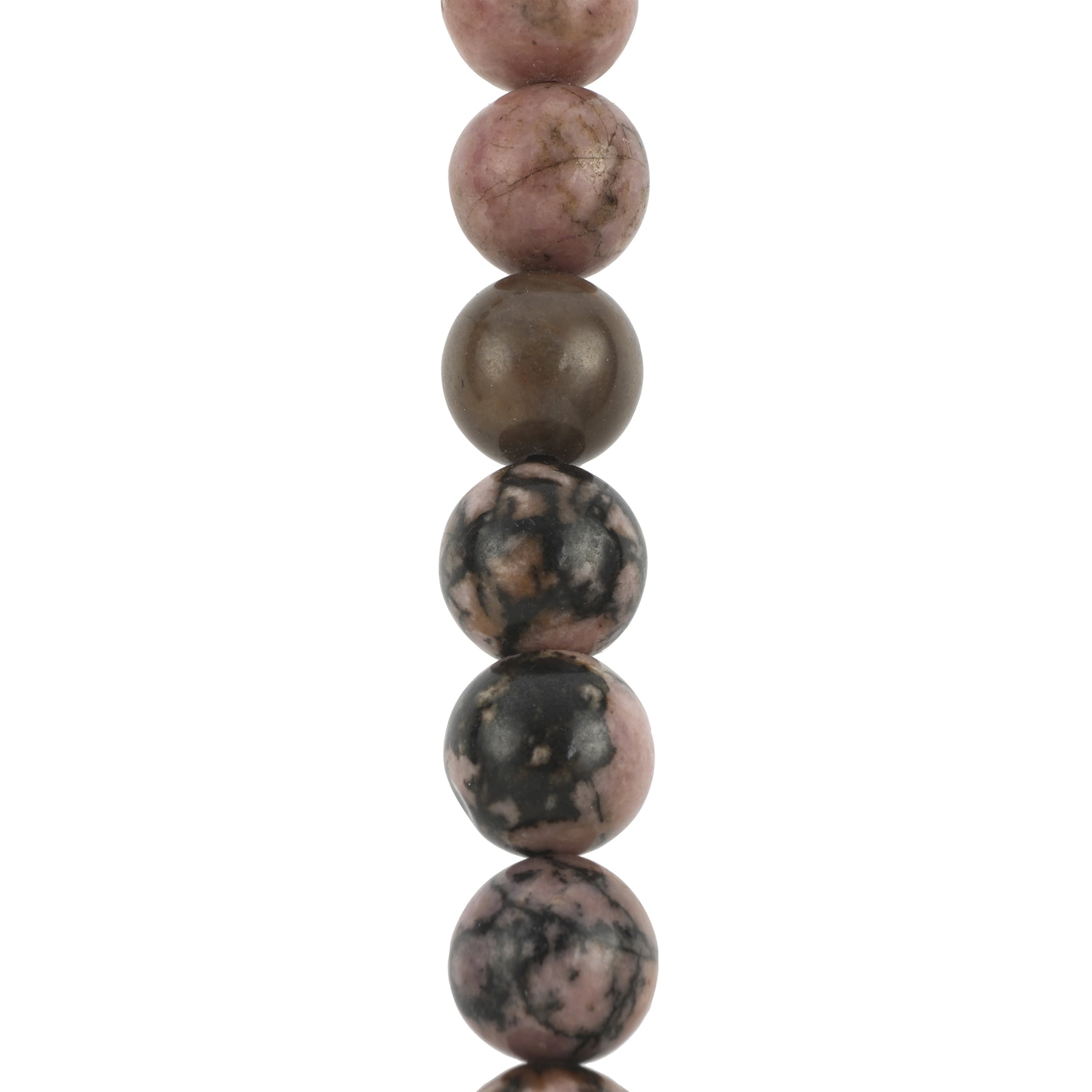 12 Pack: Rhodonite Round Beads by Bead Landing™ - Walmart.com