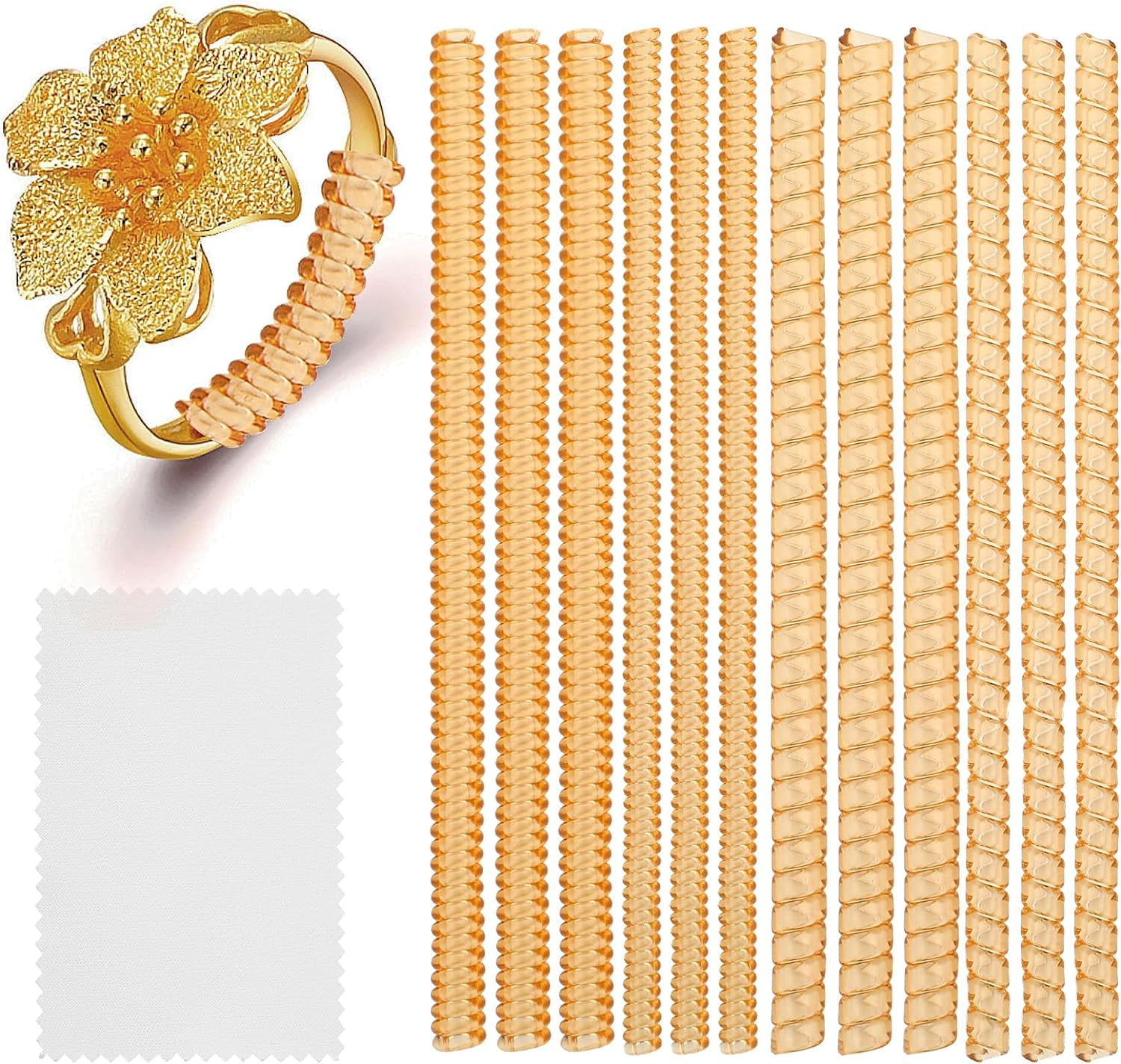 12 Pack Ring Size Adjuster for Loose Rings Invisible Ring Guard Fit Any ...