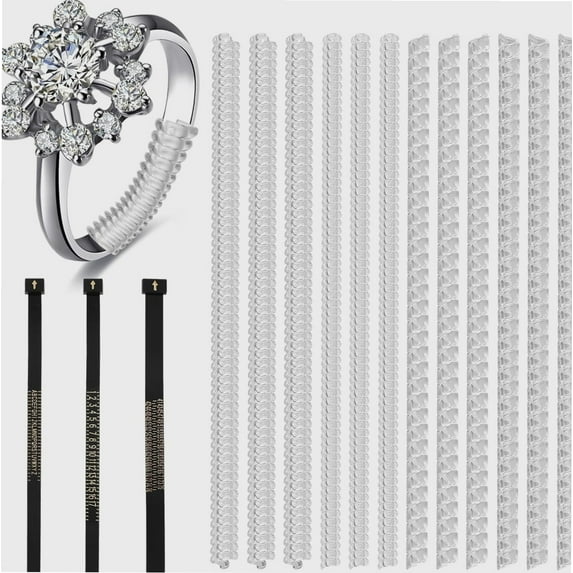 12 Pack Ring Size Adjuster for Loose Rings Silicone with 3 Sizes Ring ...