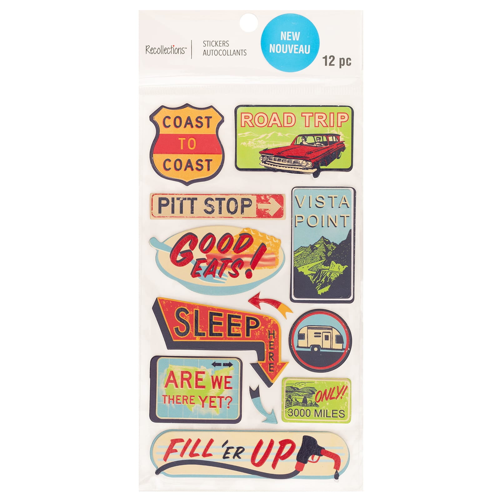 12 Pack: Road Trip Dimensional Stickers by Recollections™ - Walmart.com