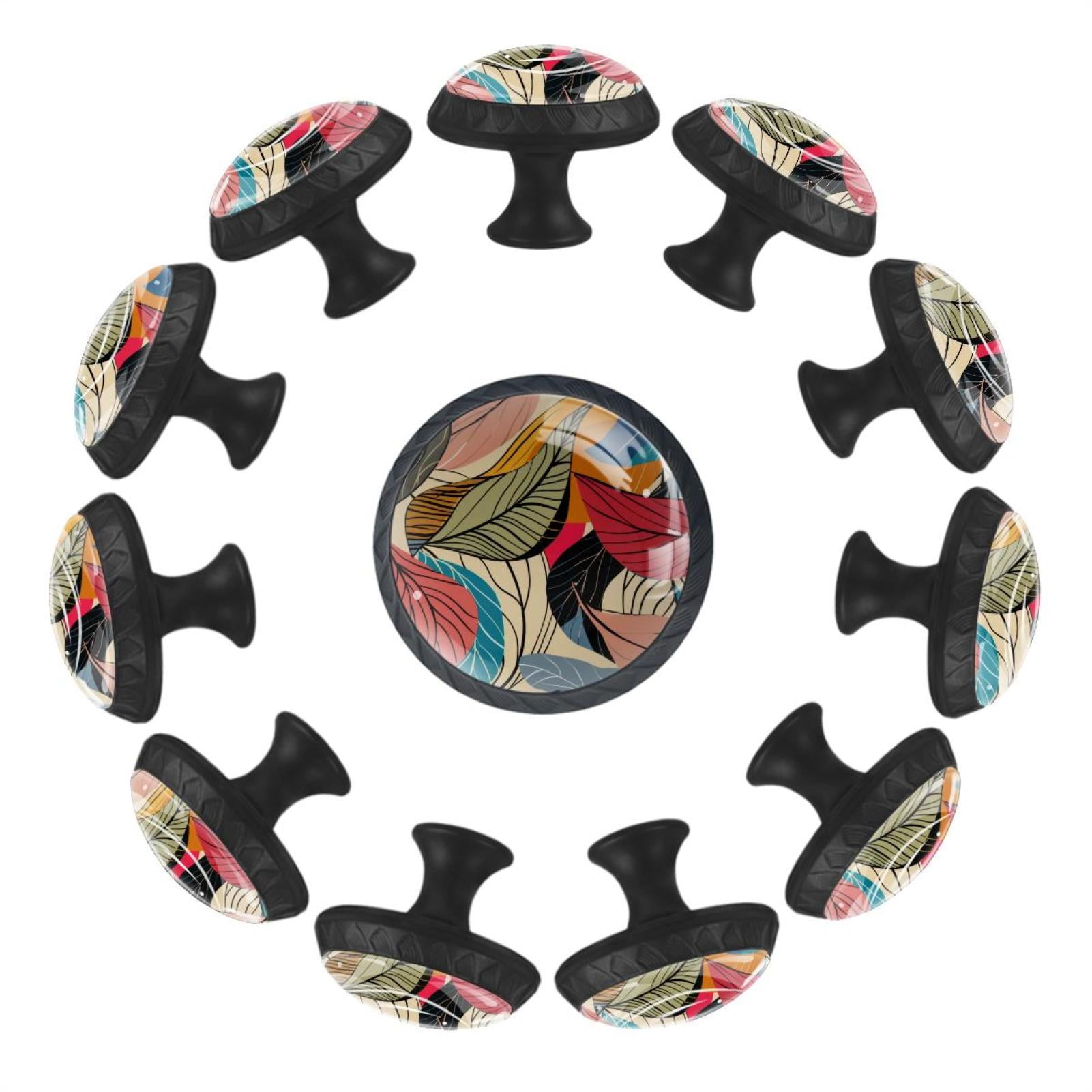 12 Pack Round Glass Drawer Knobs For Kitchen Cabinet With Screws ...