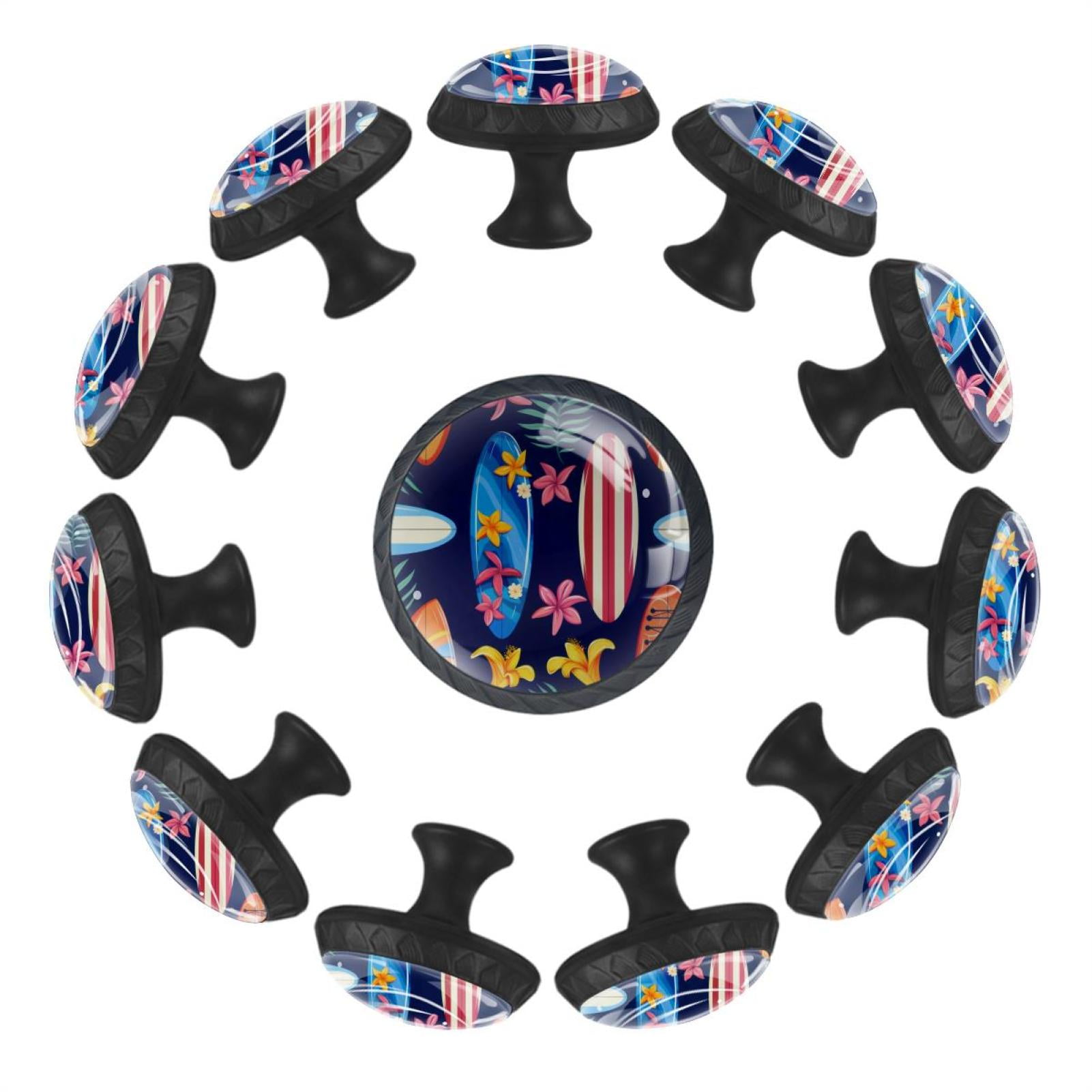 12 Pack Round Glass Drawer Knobs For Kitchen Cabinet With Screws ...