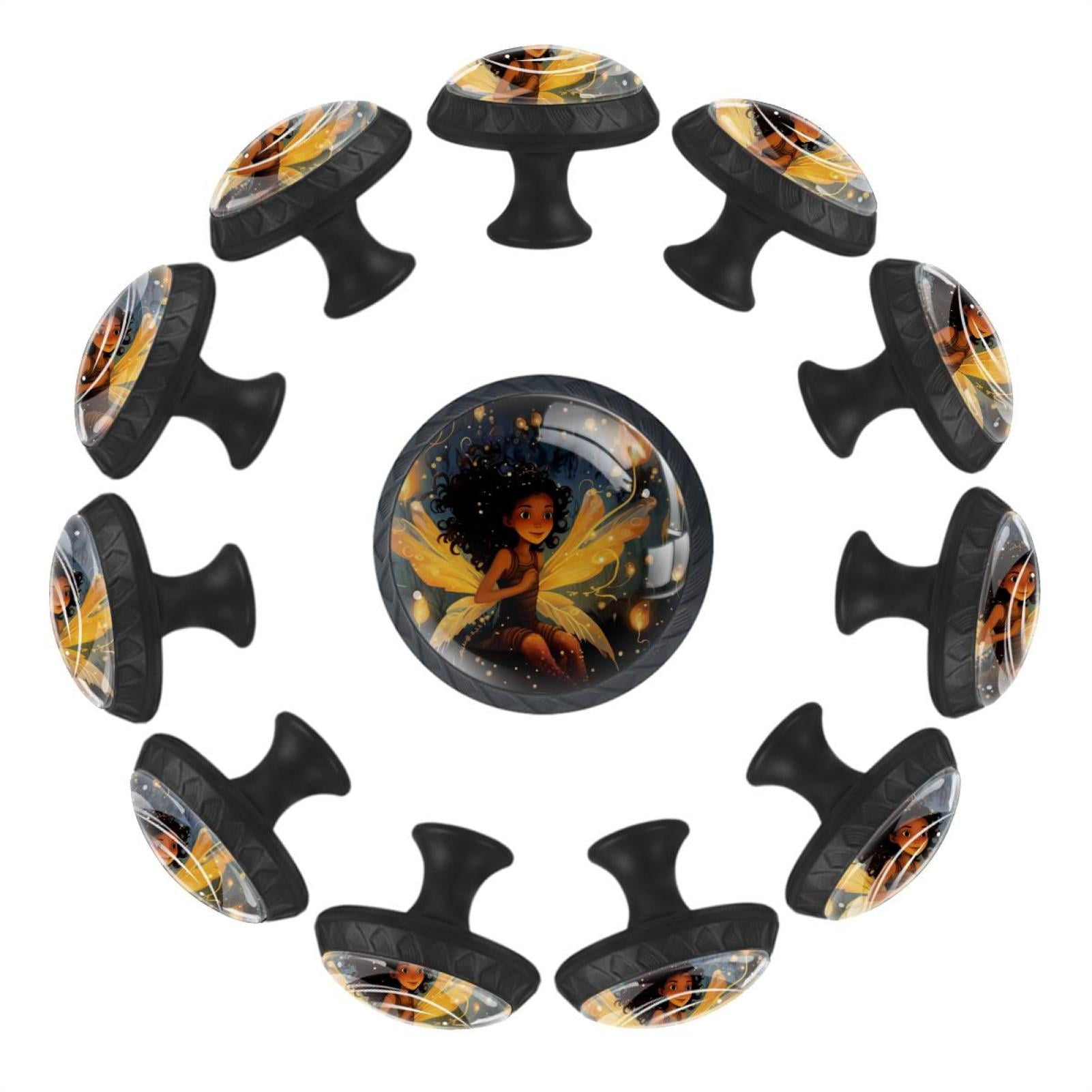 12 Pack Round Glass Drawer Knobs For Kitchen Cabinet With Screws, Cute ...
