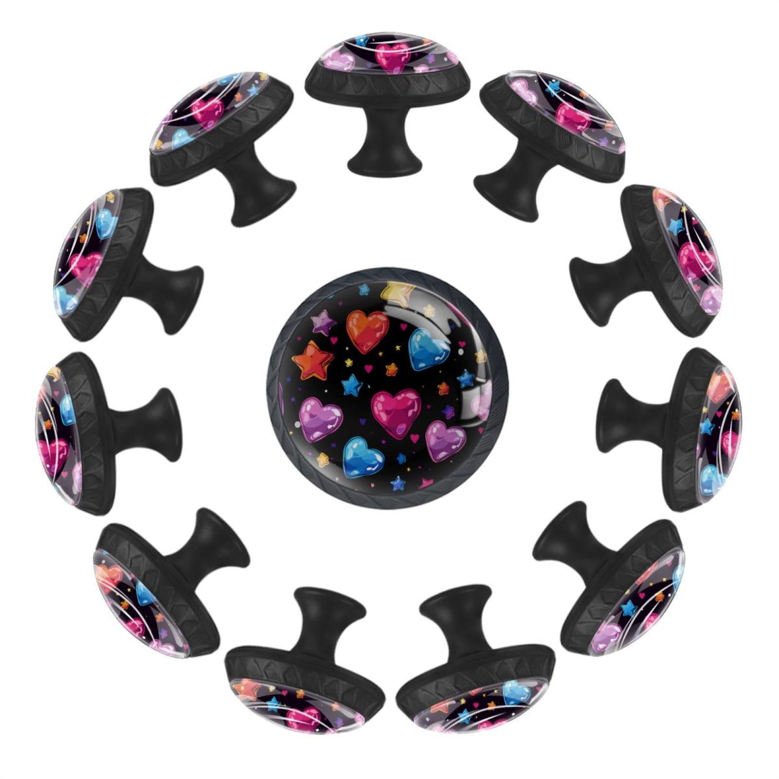 12 Pack Round Glass Drawer Knobs For Kitchen Cabinet With Screws ...