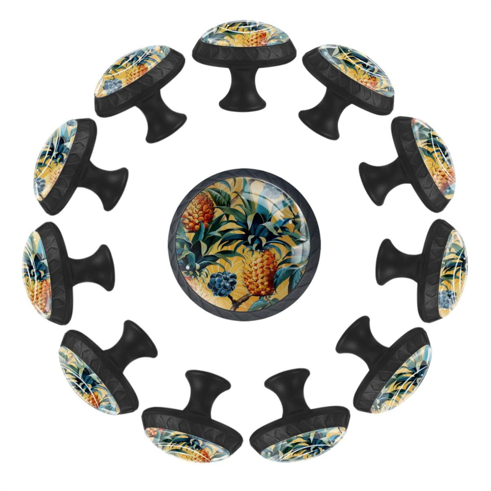12 Pack Round Glass Drawer Knobs For Kitchen Cabinet With Screws ...