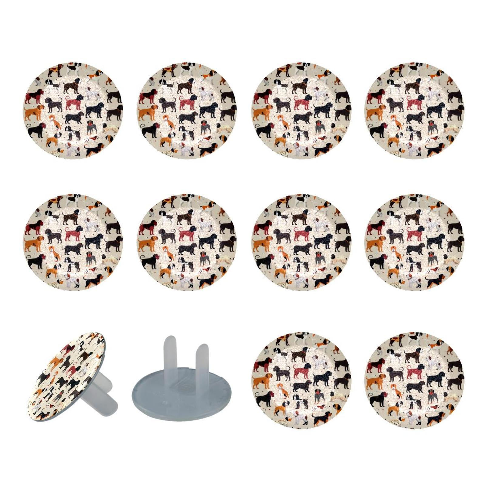 12 Pack Round Outlet Cover 2-Prong Child Safety Socket Covers ...