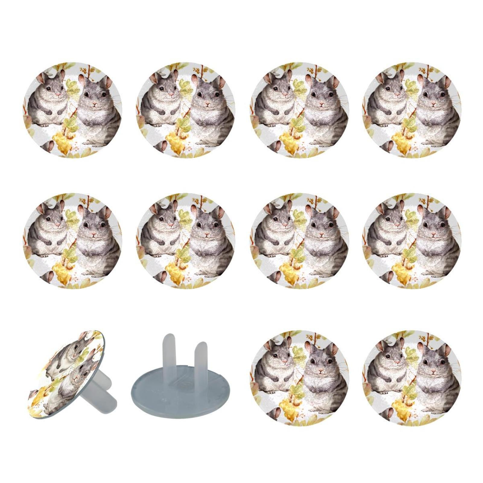 12 Pack Round Outlet Cover 2-Prong Child Safety Socket Covers ...