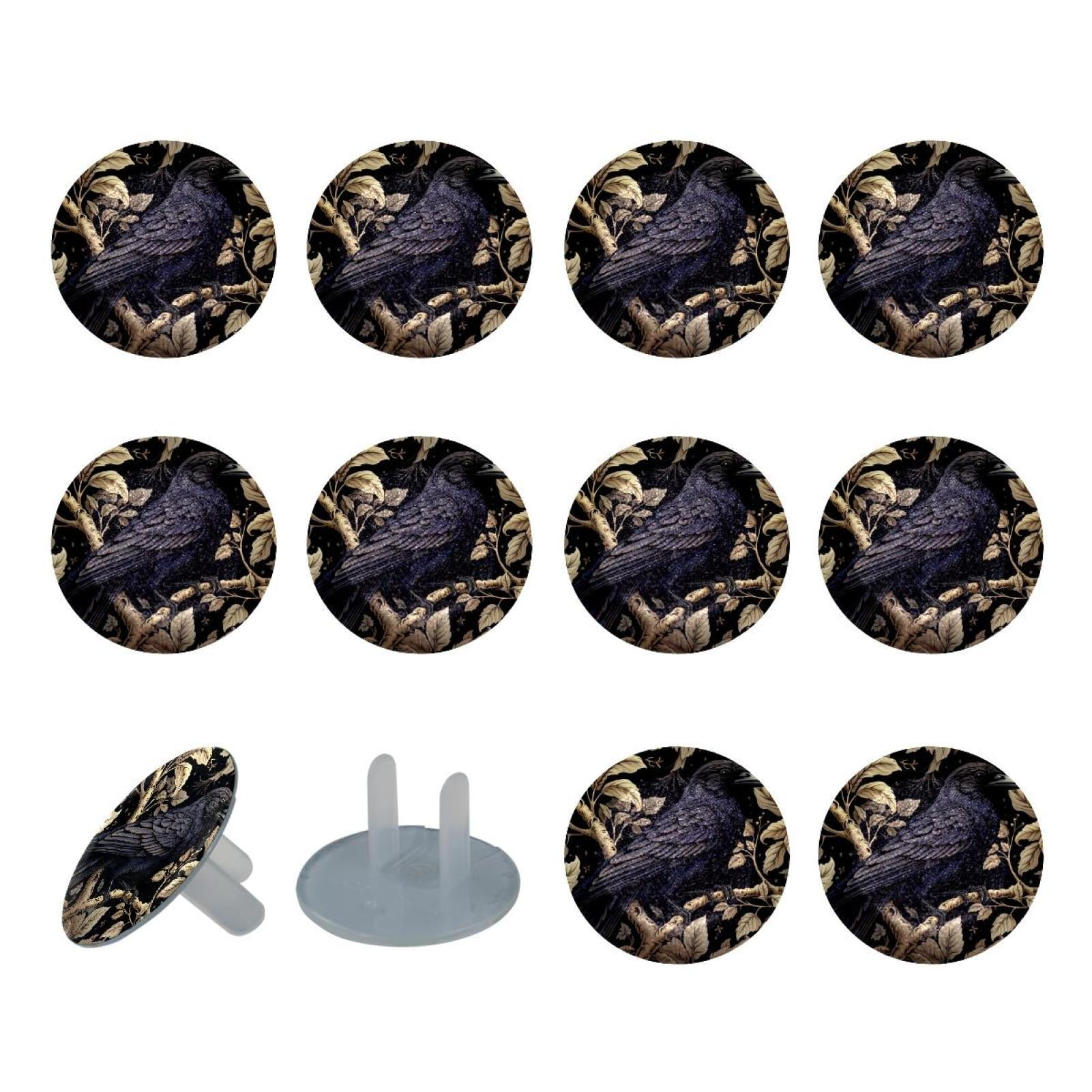 12 Pack Round Outlet Cover 2-Prong Child Safety Socket Covers ...