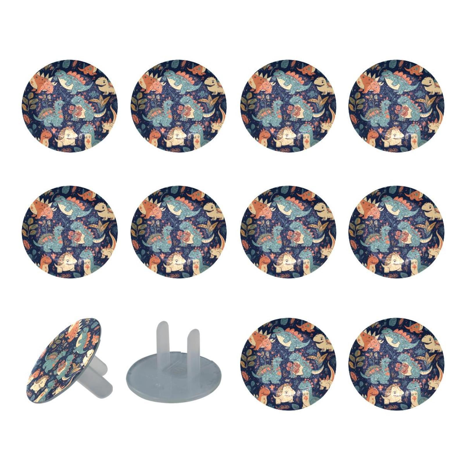 12 Pack Round Outlet Cover 2-Prong Child Safety Socket Covers ...