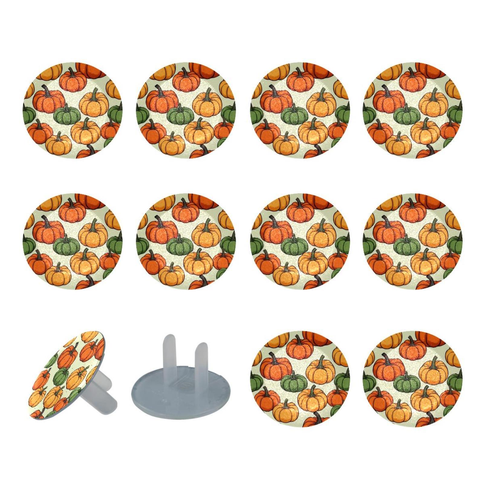 12 Pack Round Outlet Cover 2-Prong Child Safety Socket Covers ...