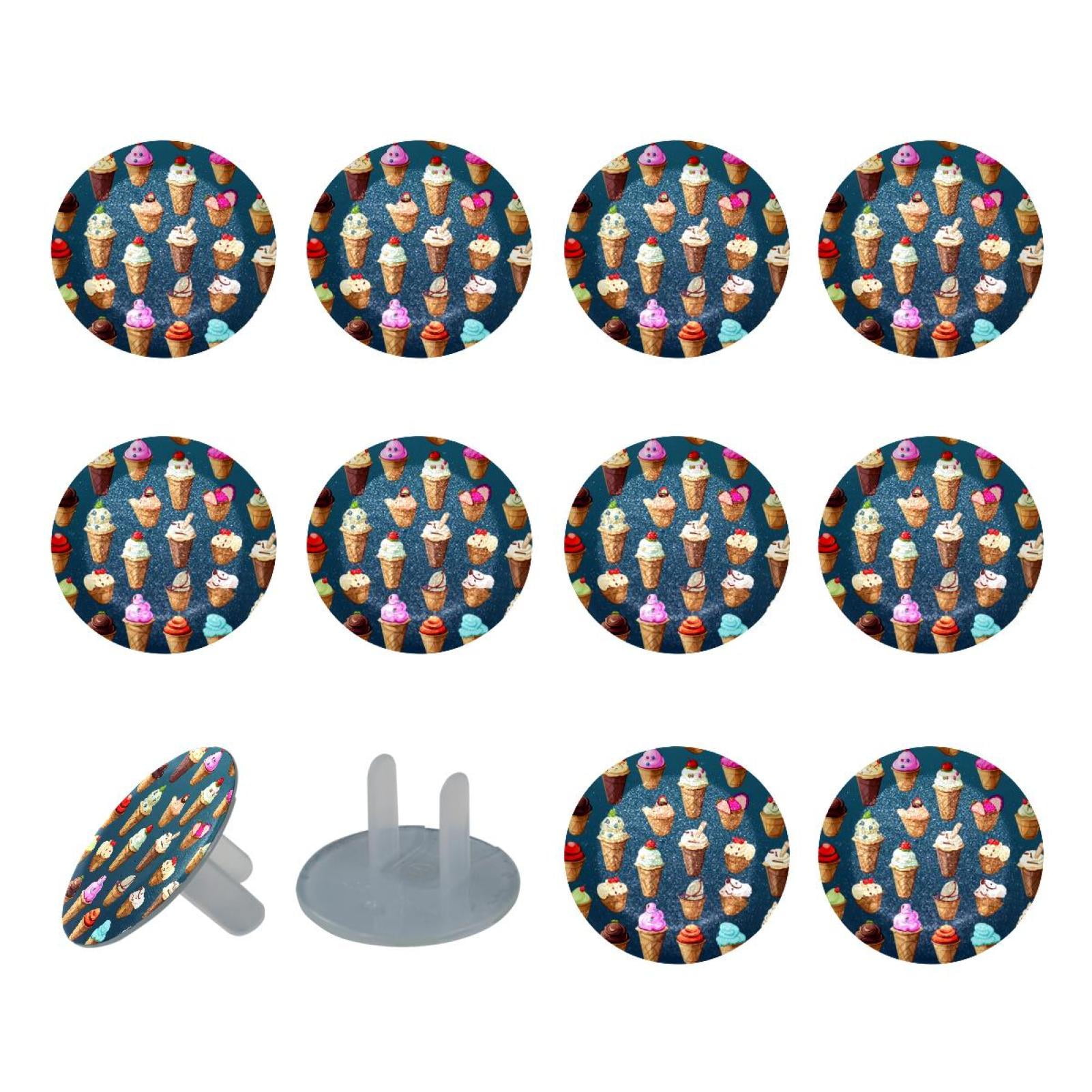 12 Pack Round Outlet Cover 2-Prong Child Safety Socket Covers ...