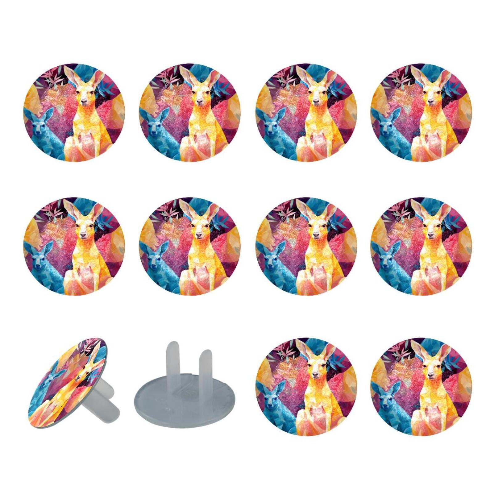 12 Pack Round Outlet Cover 2-Prong Child Safety Socket Covers ...