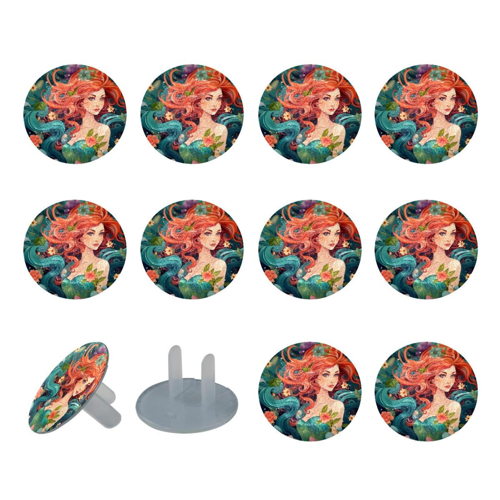 12 Pack Round Outlet Cover 2-Prong Child Safety Socket Covers ...