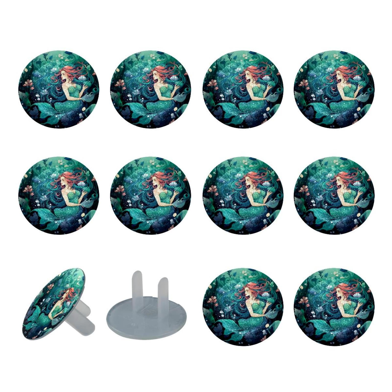 12 Pack Round Outlet Cover 2-Prong Child Safety Socket Covers ...