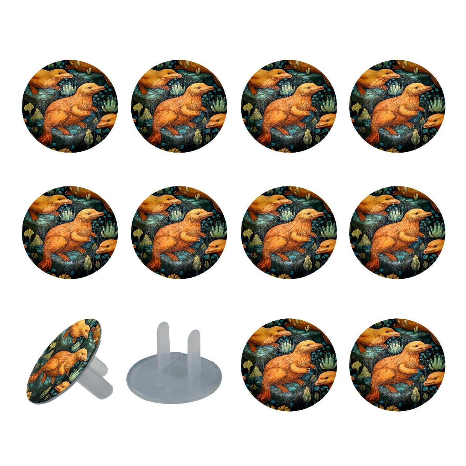 12 Pack Round Outlet Cover 2-Prong Child Safety Socket Covers ...