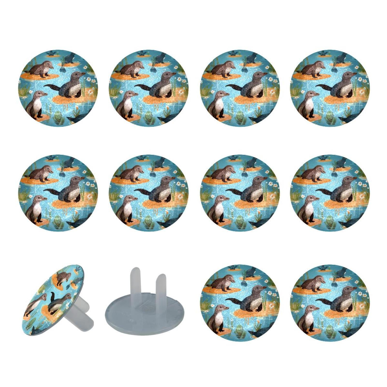 12 Pack Round Outlet Cover 2-Prong Child Safety Socket Covers ...