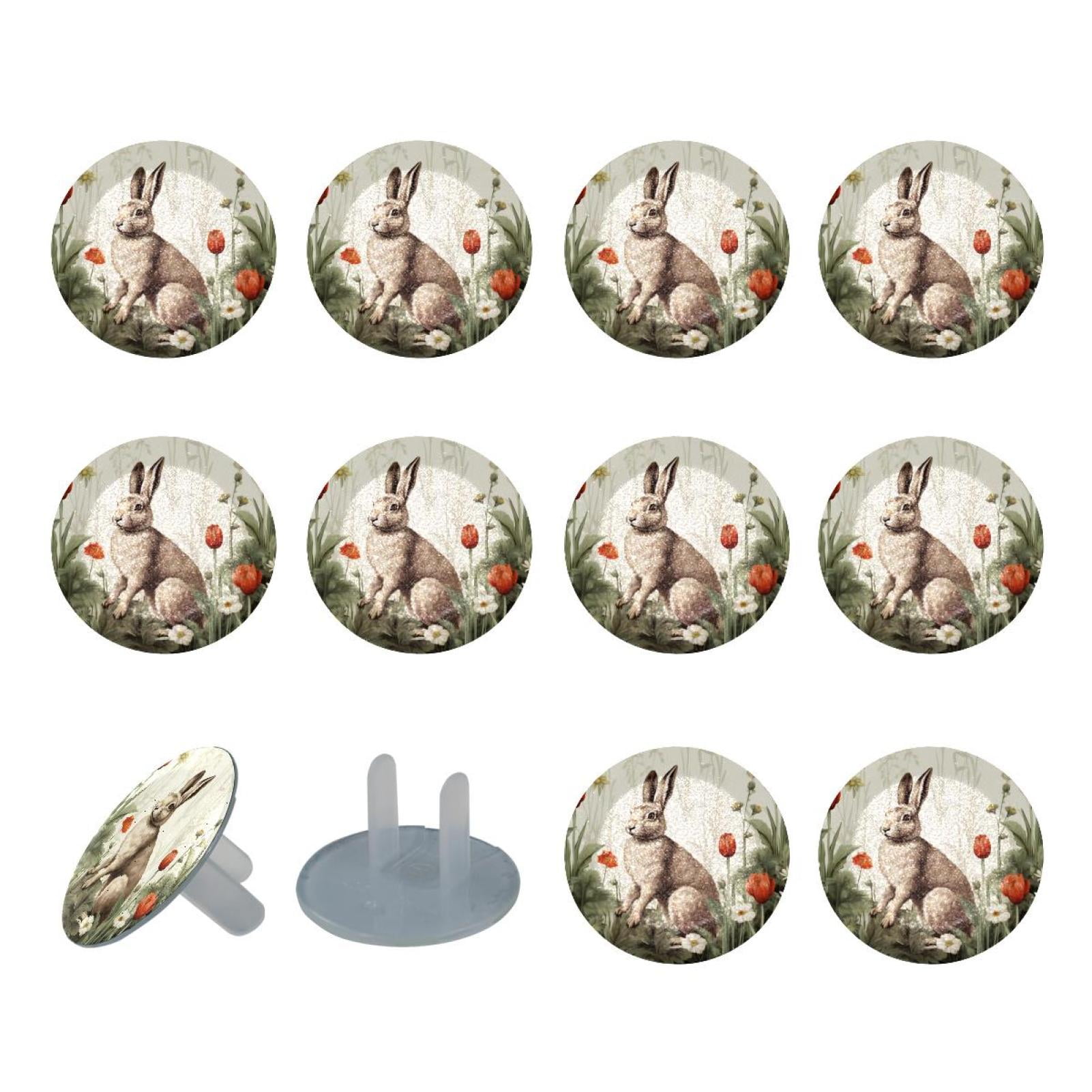 12 Pack Round Outlet Cover 2-Prong Child Safety Socket Covers ...