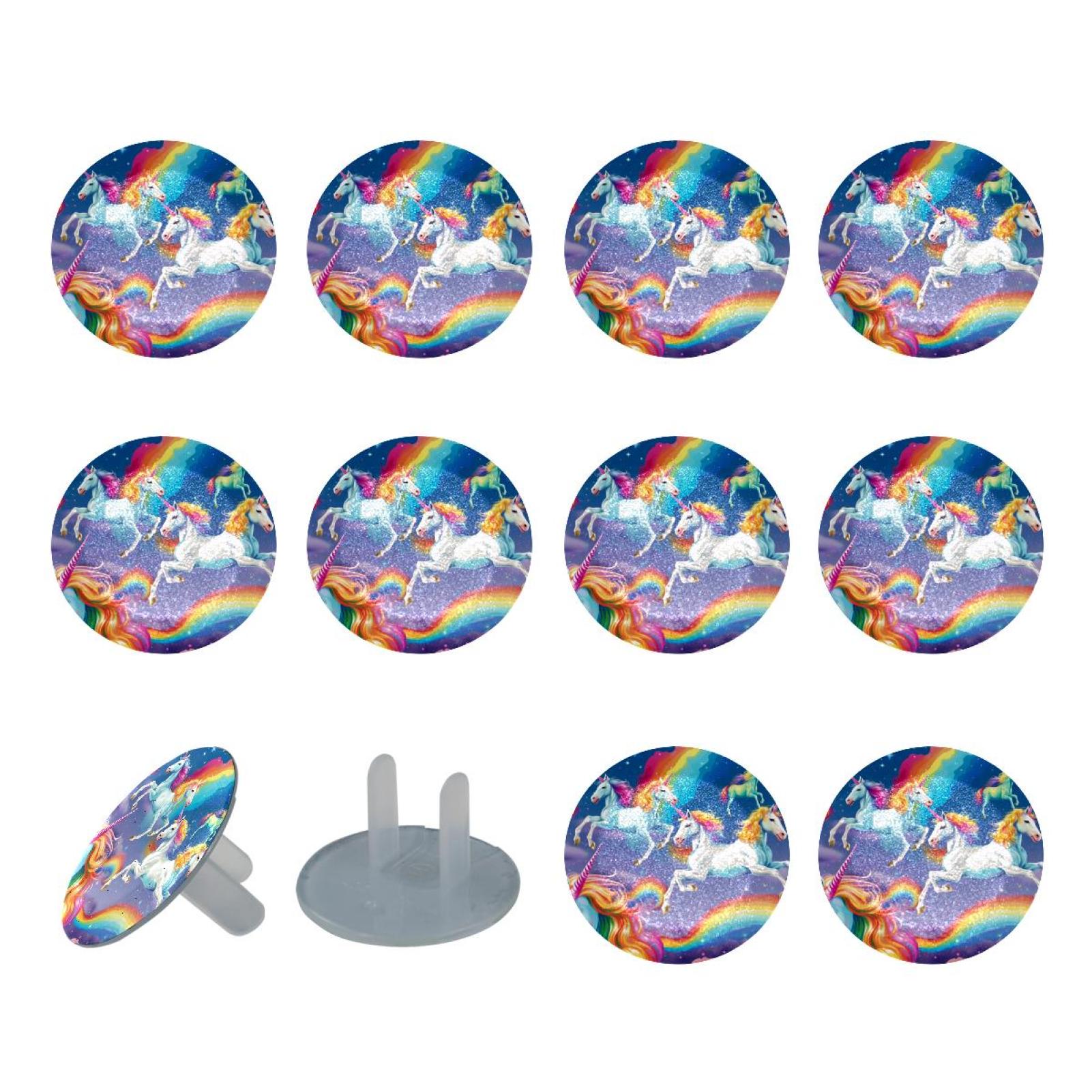 12 Pack Round Outlet Cover 2-Prong Child Safety Socket Covers ...