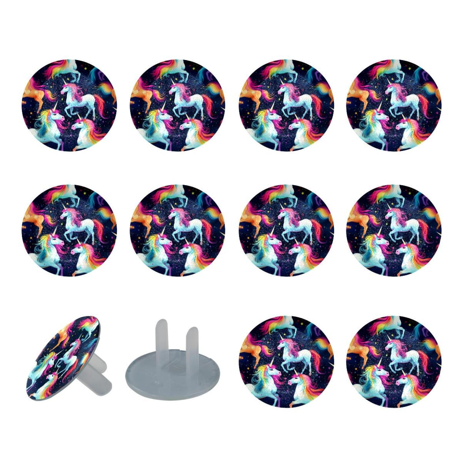 12 Pack Round Outlet Cover 2-Prong Child Safety Socket Covers ...