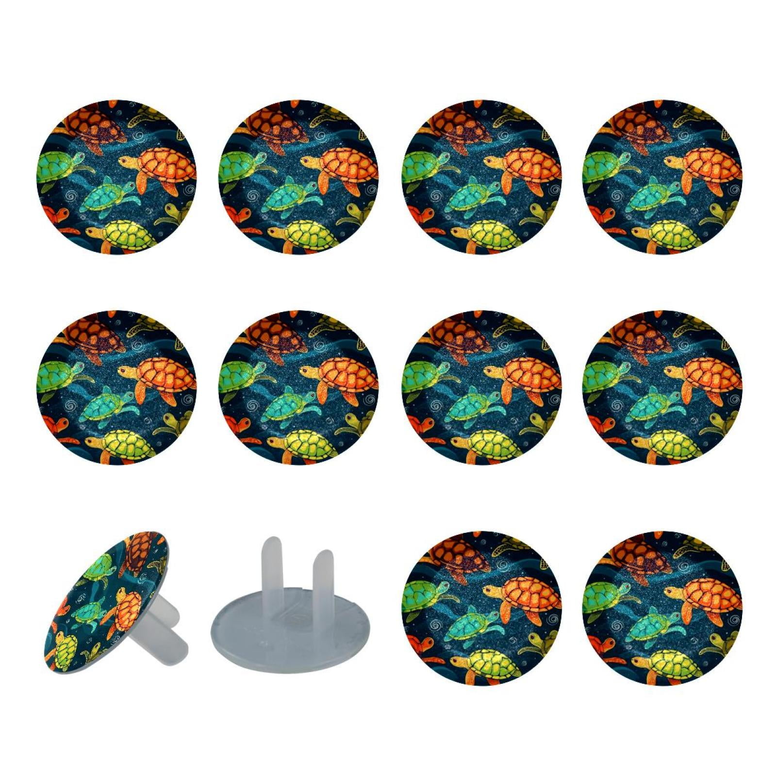 12 Pack Round Outlet Cover 2-Prong Child Safety Socket Covers ...