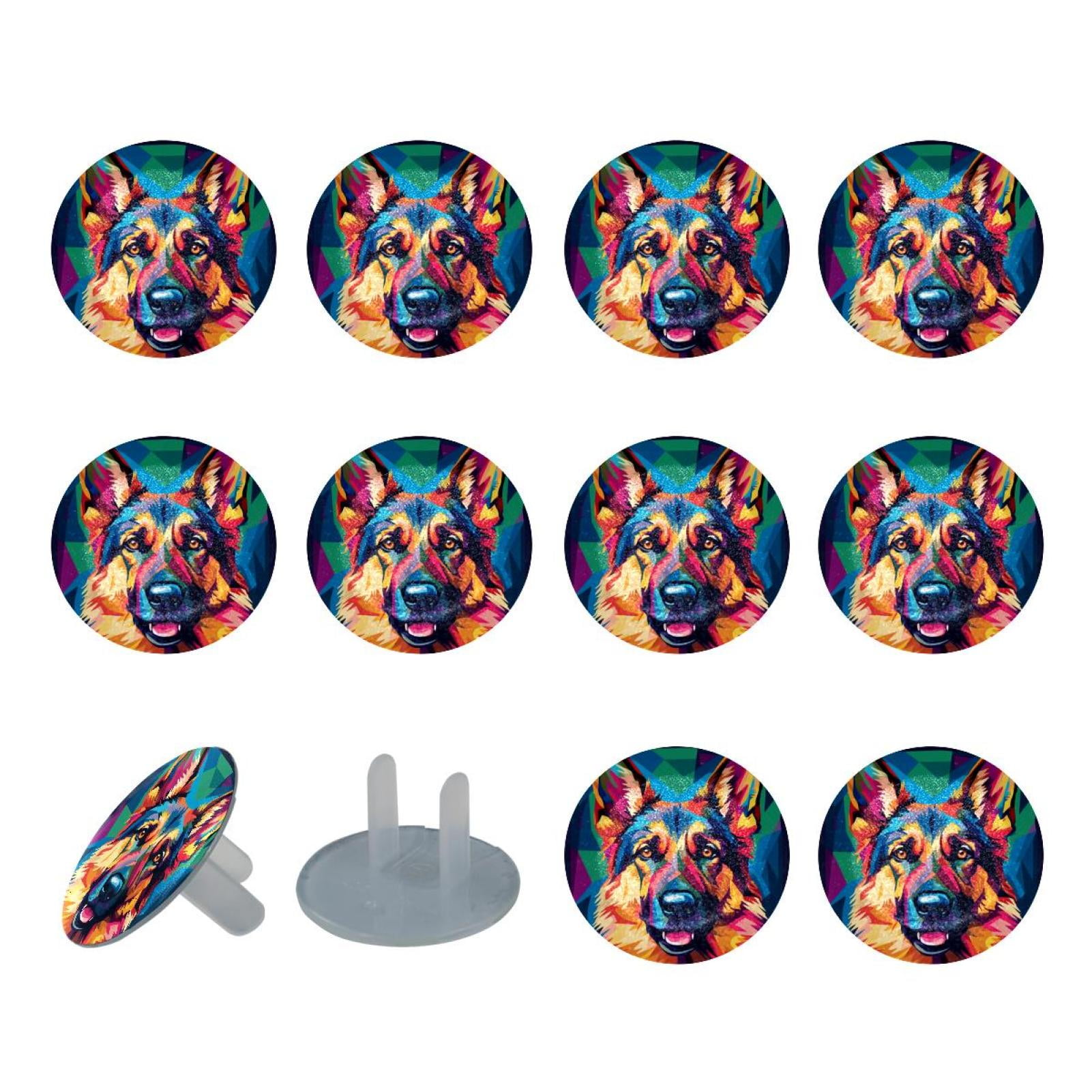 12 Pack Round Outlet Cover 2-Prong Child Safety Socket Covers ...