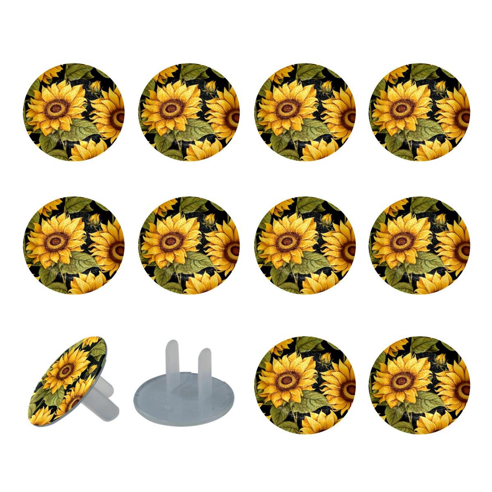 12 Pack Round Outlet Cover 2-Prong Child Safety Socket Covers ...