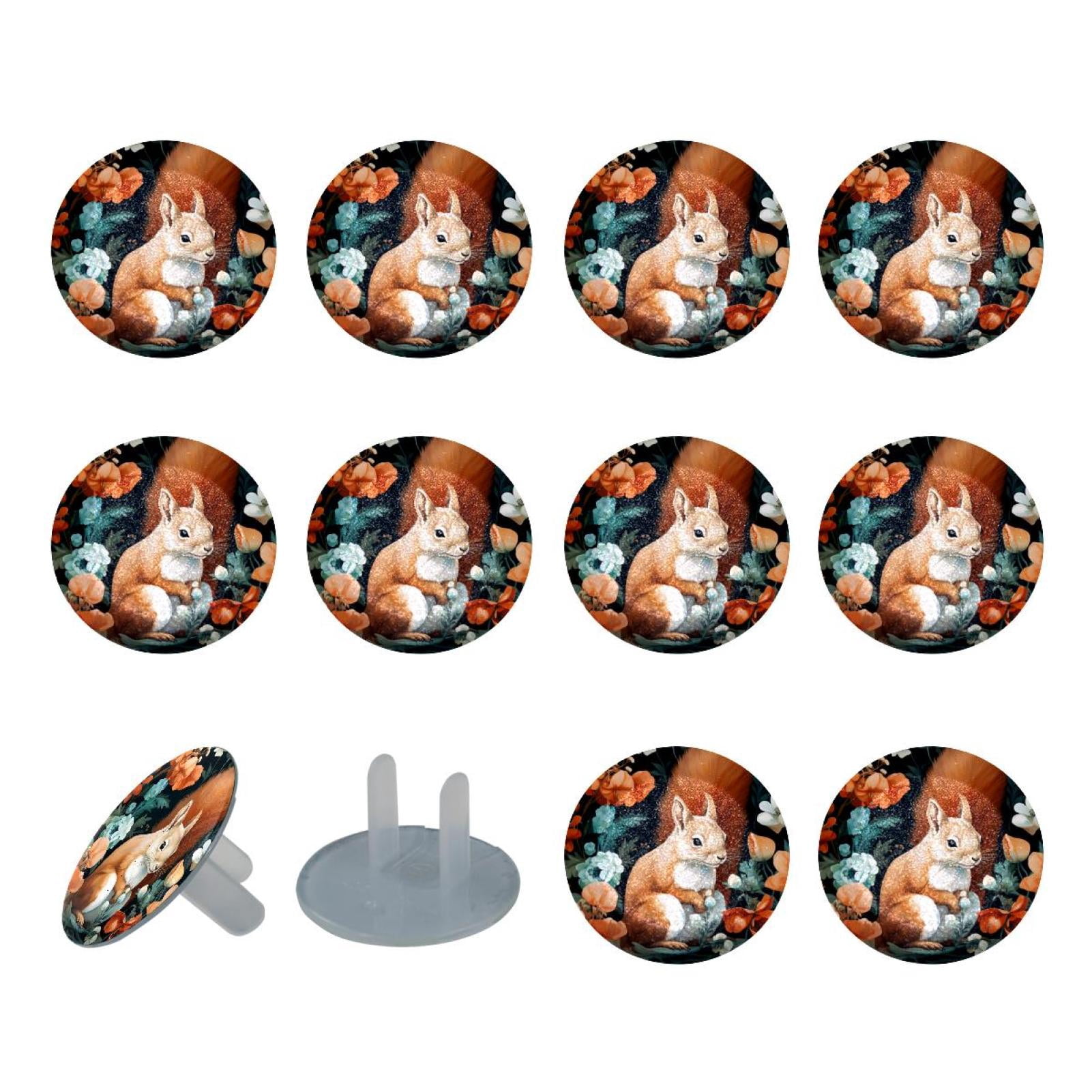 12 Pack Round Outlet Cover 2-Prong Child Safety Socket Covers ...