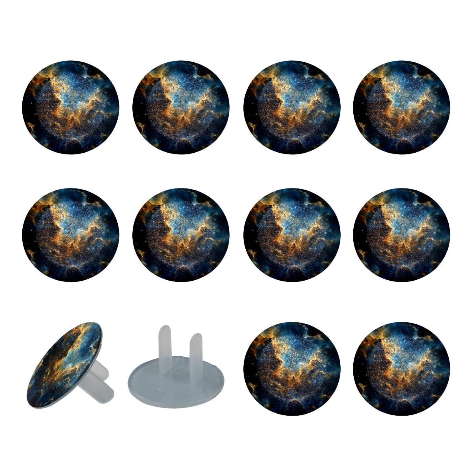 12 Pack Round Outlet Cover 2-Prong Child Safety Socket Covers ...