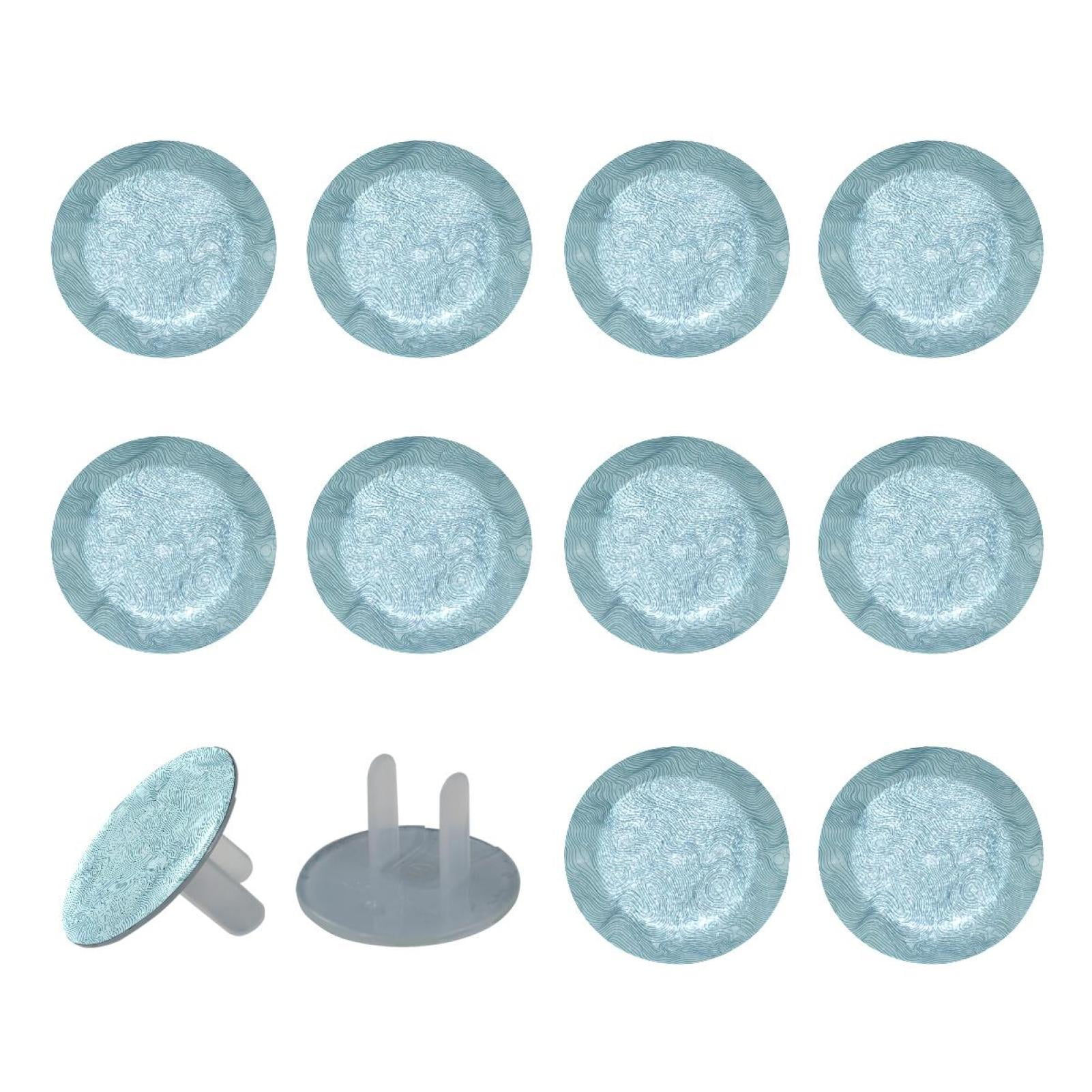 12 Pack Round Outlet Cover 2-Prong Child Safety Socket Covers ...