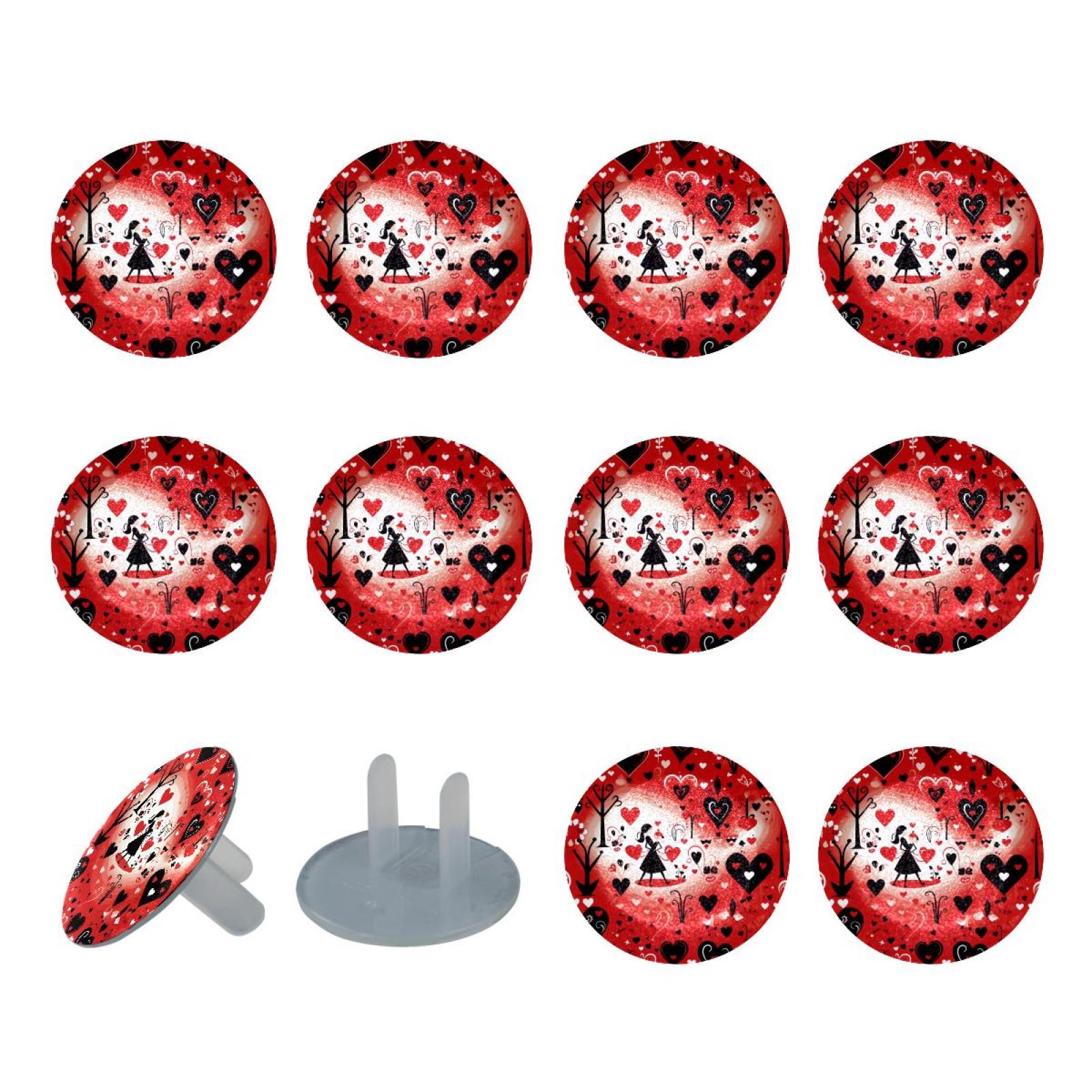 12 Pack Round Outlet Cover 2-Prong Child Safety Socket Covers ...