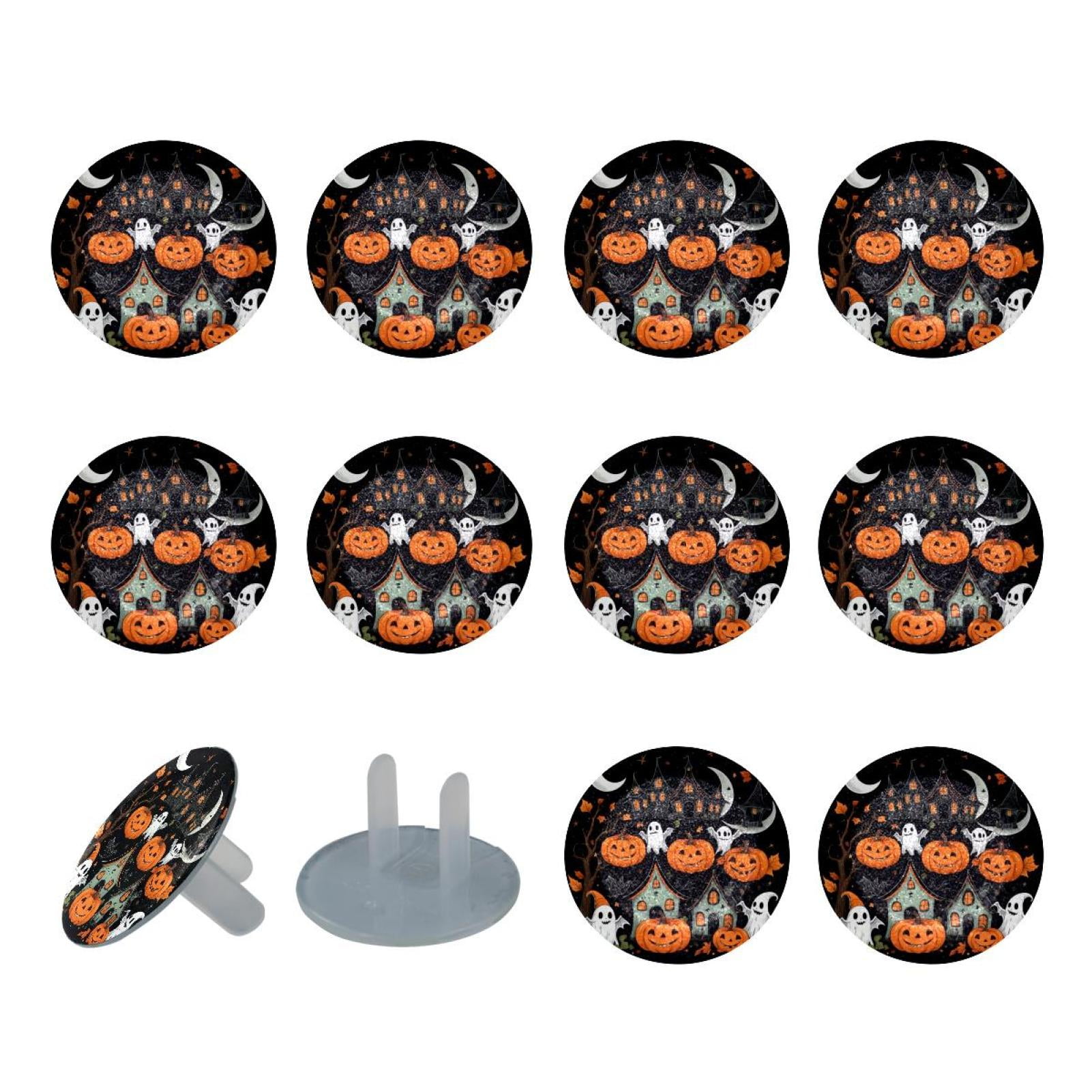 12 Pack Round Outlet Cover 2-Prong Child Safety Socket Covers ...