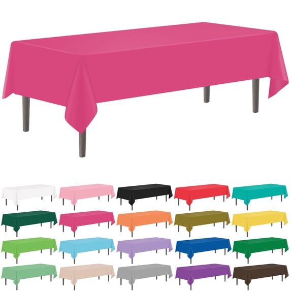 12 Pack Royal Blue Disposable Plastic Tablecloths 54 x 108 Inch ...