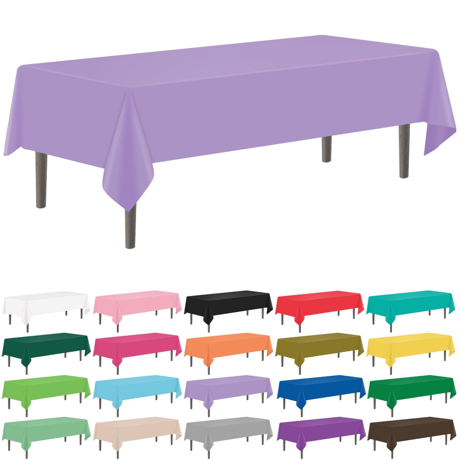 12 Pack Royal Blue Disposable Plastic Tablecloths 54 x 108 Inch ...