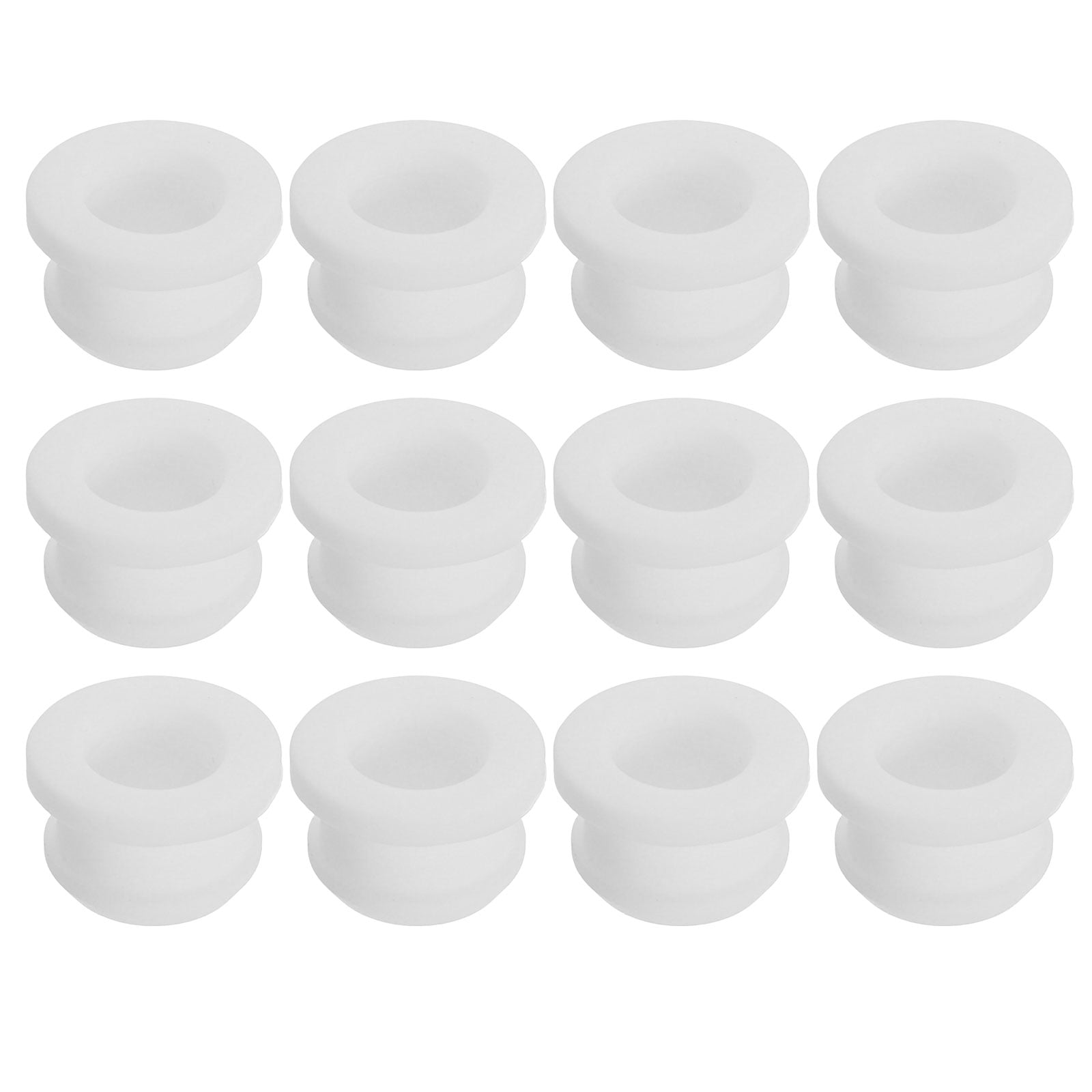 12 Pack Rubber Grommets 12mm Drill Hole, 9mm ID Hole Top Hat Grommet ...