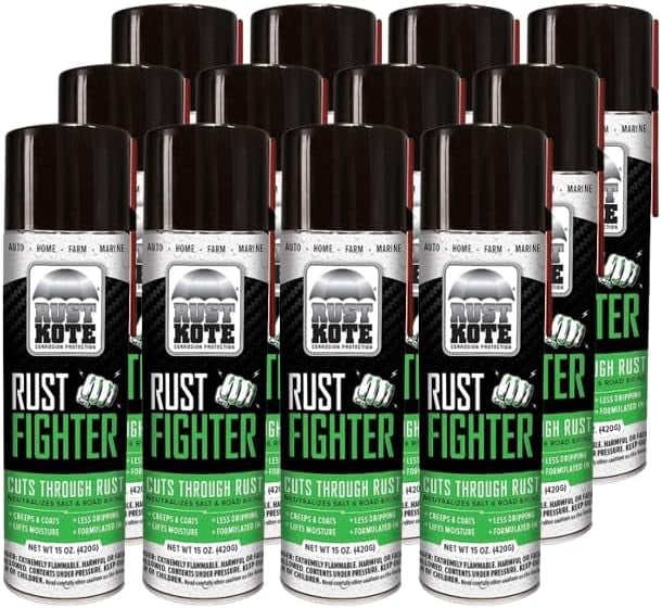 12 Pack - RustKote - Rust Fighter Aerosol, 15oz, Corrosion Protection ...