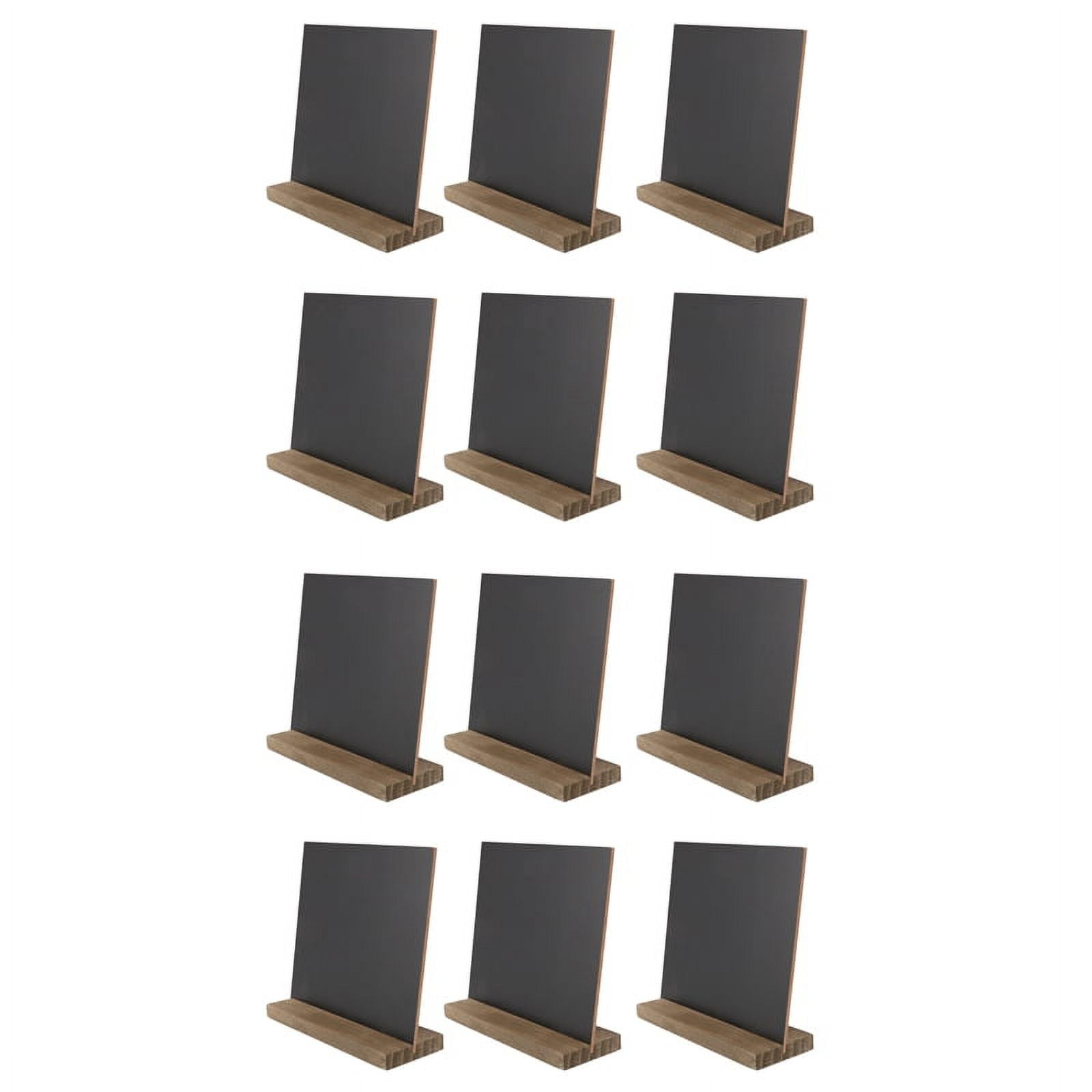 12 Pack Rustic Chalk Board Sign with Wood Stand for Wedding Decorations ...