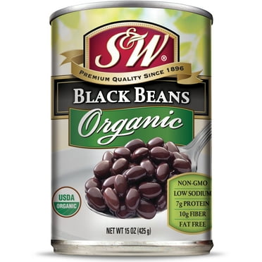 (12 Pack) S&W - Low Sodium Canned Black Beans, 15 Ounce Can - Walmart.com