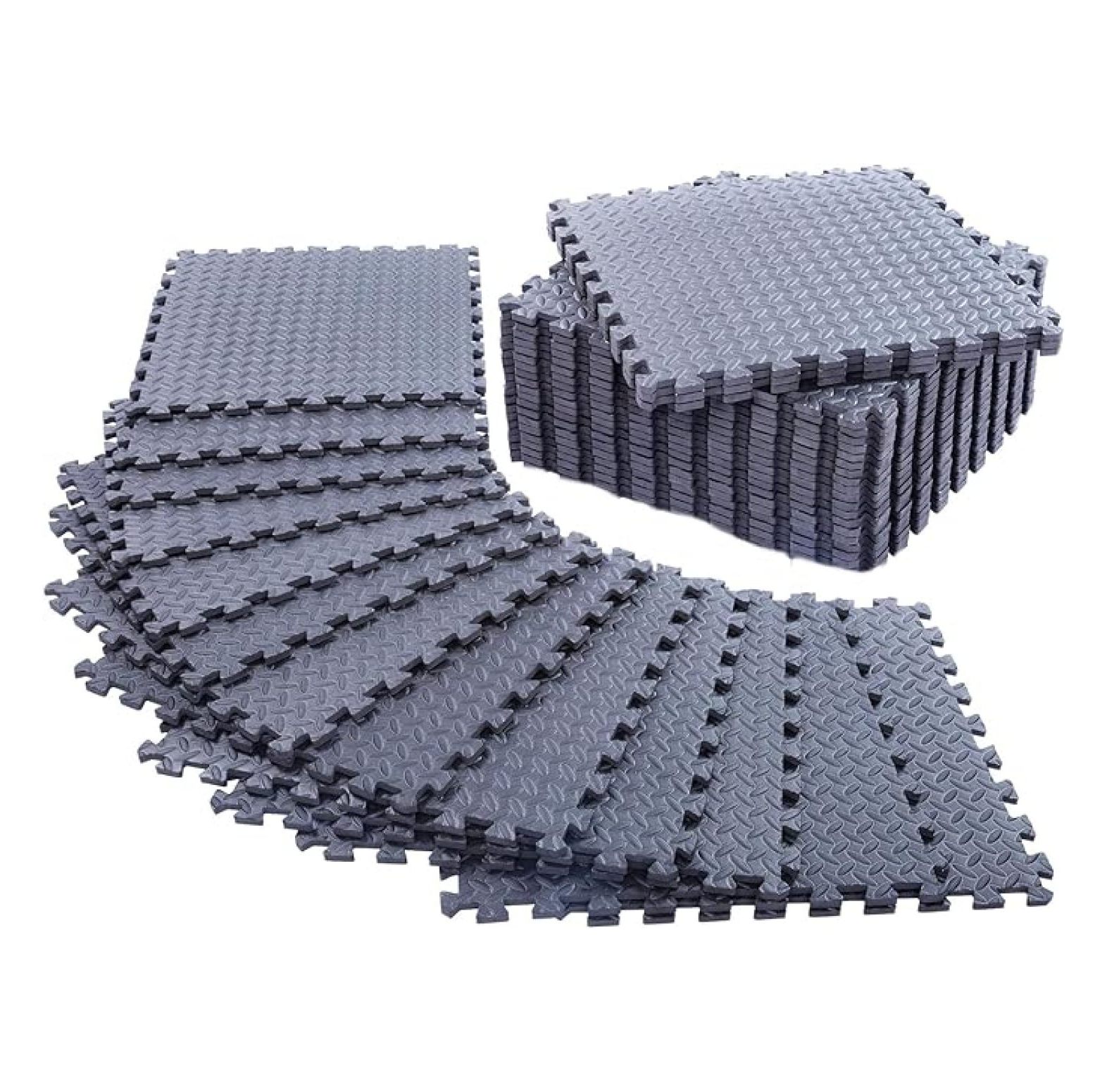 12 Pack, SQFT - 24" x 24" - 1/2" Extra Thick Floor for Home Gym or ...