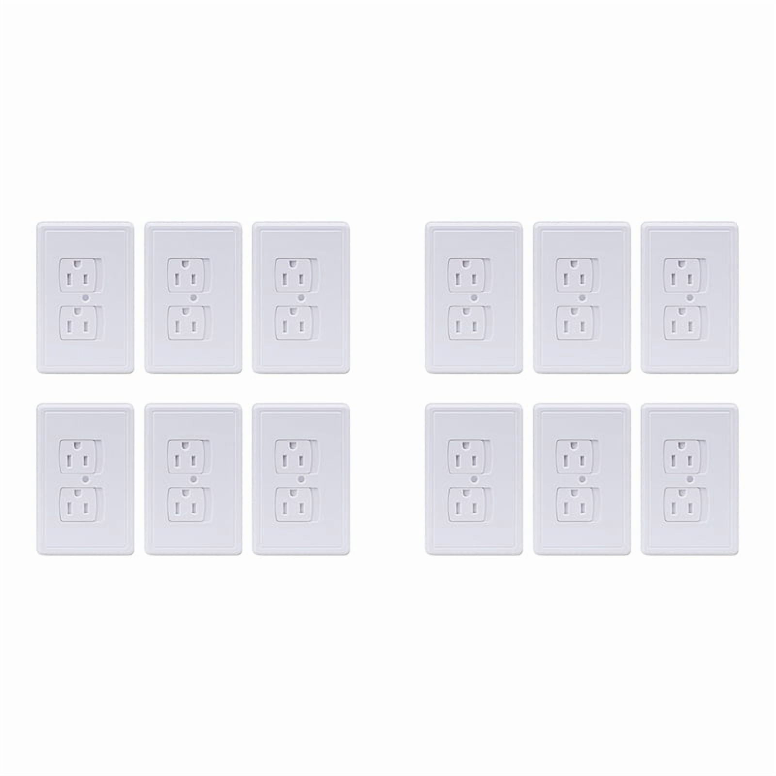 12-Pack Safety Self-Closing Outlet Covers, Wall Socket Plate Automatic ...