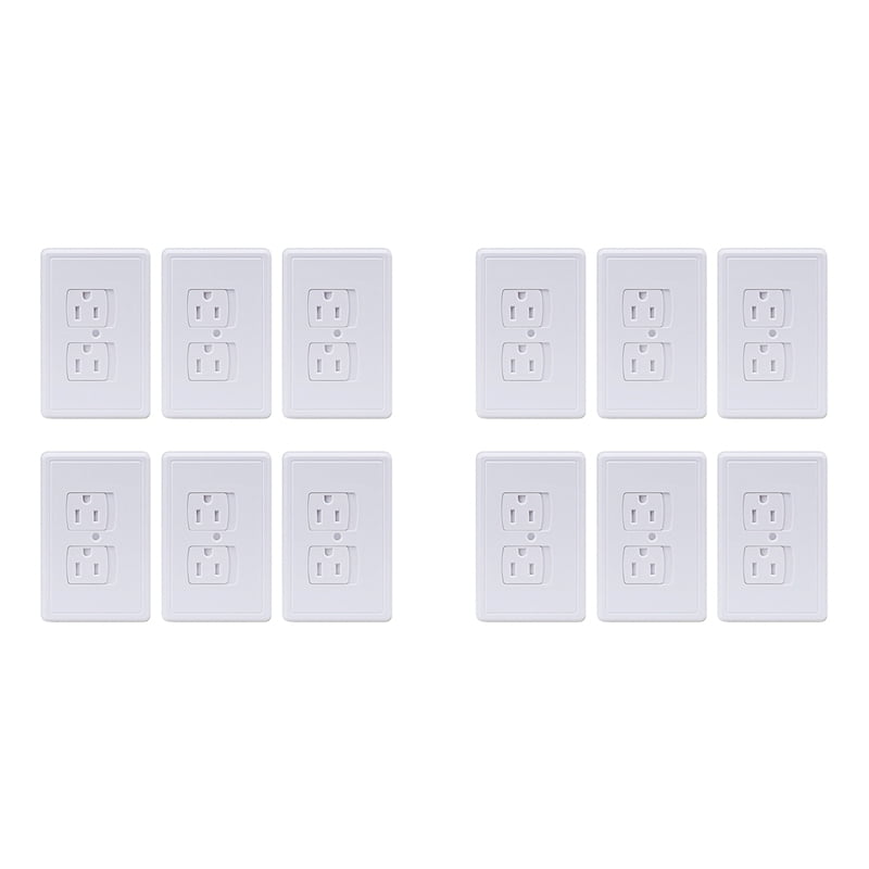 12-Pack Safety Self-Closing Outlet Covers, Wall Socket Plate Automatic ...
