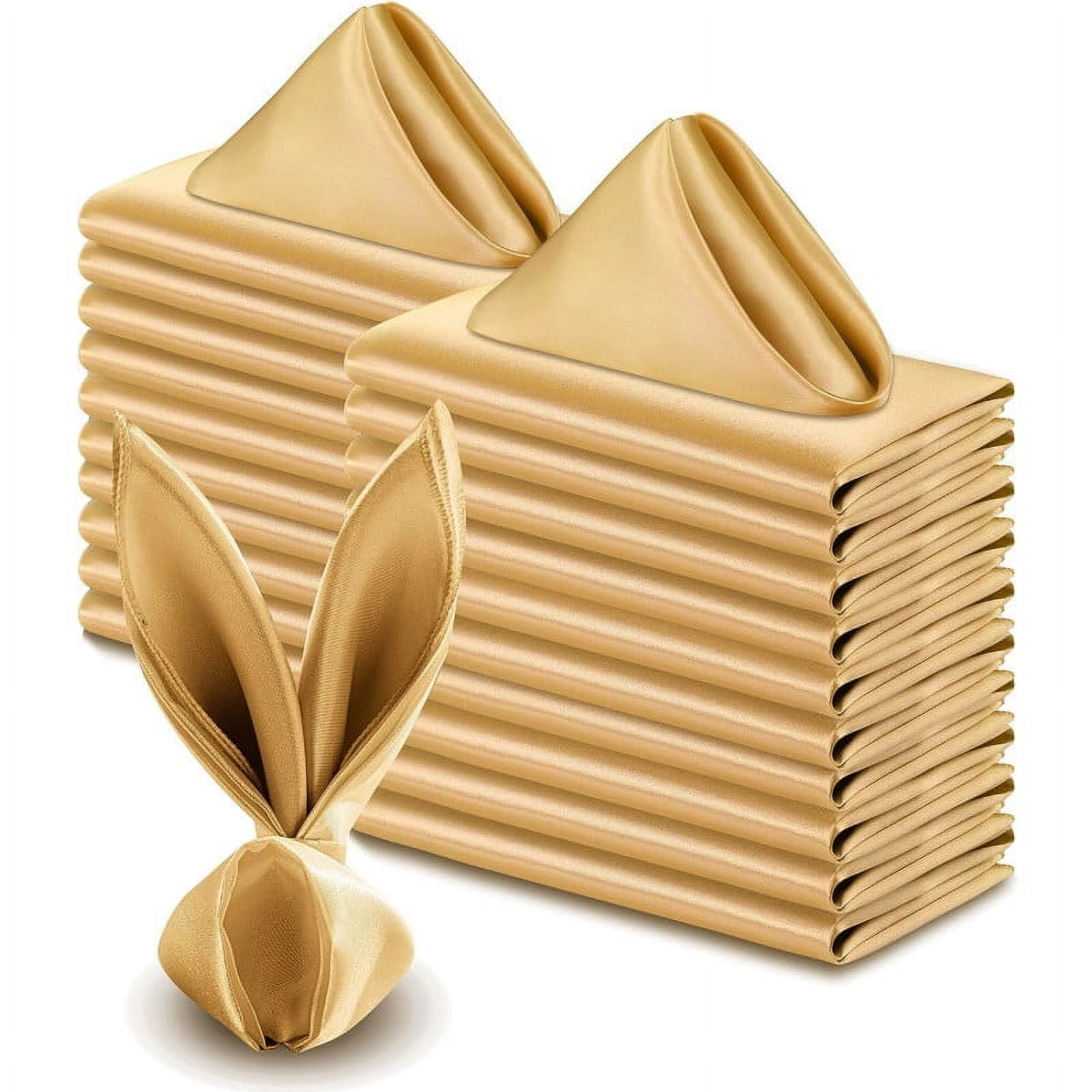 12 Pack Satin Napkins, Silky Satin Cloth Napkins Elegant Dinner Napkins ...
