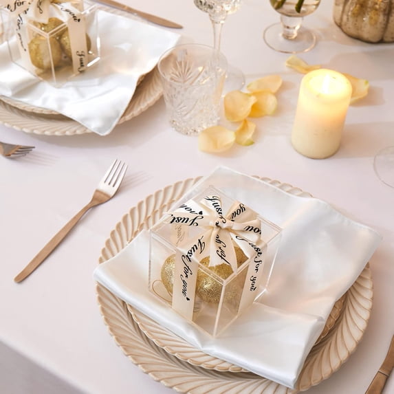 12 Pack Satin Table Cloth Napkins, 17x17 Inch White Silky Wedding ...